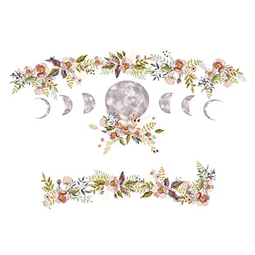 Tervis Floral Moon Phases Made in USA Double Walled Insulated Tumbler Travel Cup Keeps Drinks Cold & Hot, 24oz, Quartz