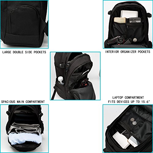 rickyh style School Backpack Travel Bag for Men & Women Lightweight College Back Pack with Laptop Compartmen