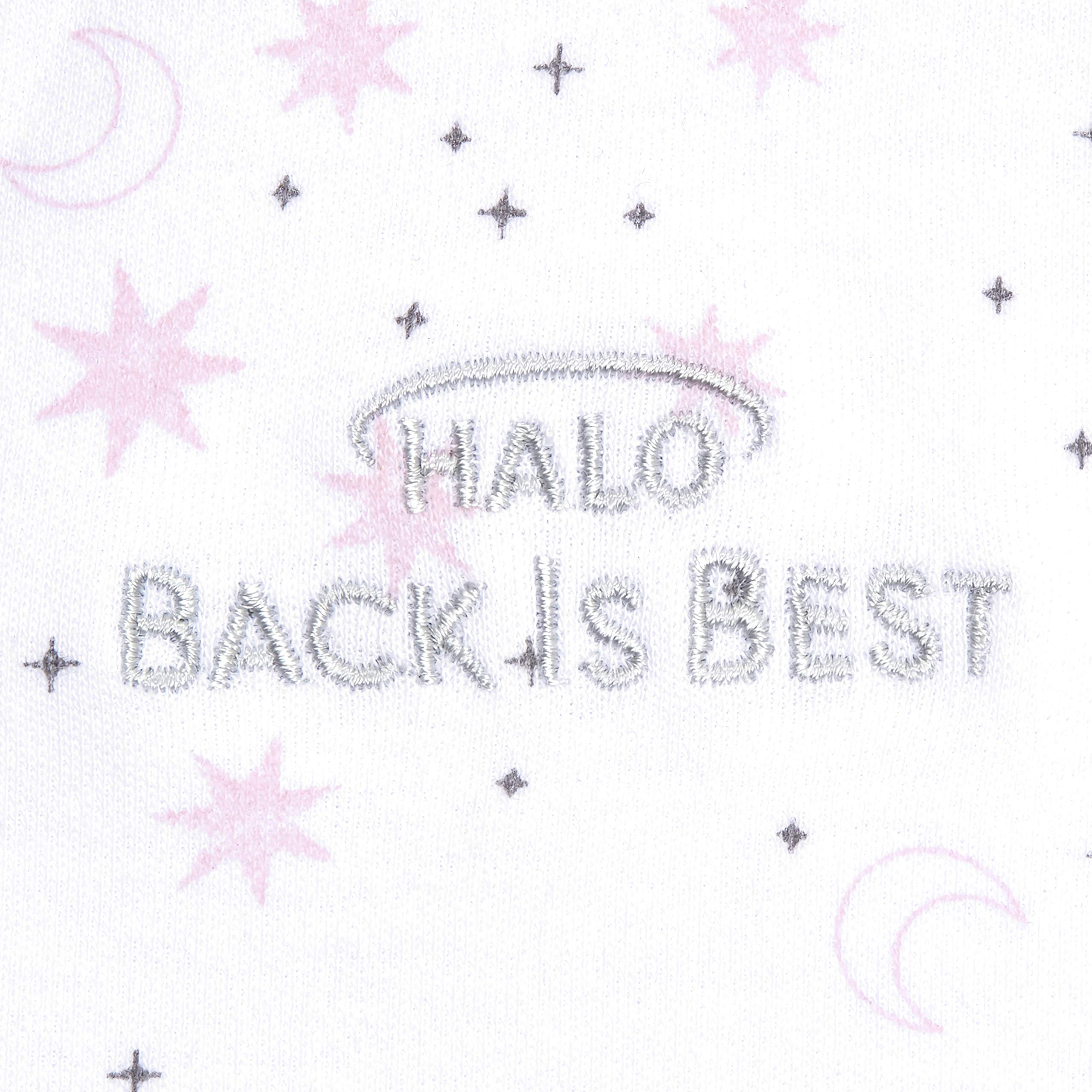 HALO 100% Cotton Sleepsack Swaddle, 3-Way Adjustable Wearable Blanket, TOG 1.5, Small, Baby Girl Bundle
