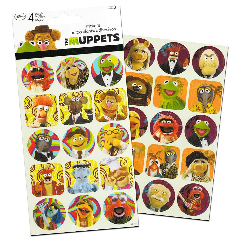 Disney Junior Muppet Babies Board Books Set Toddlers Babies Bundle ~ Pack of 12 Chunky My First Library Board Book Block with Stickers (Muppets Books for Infants)