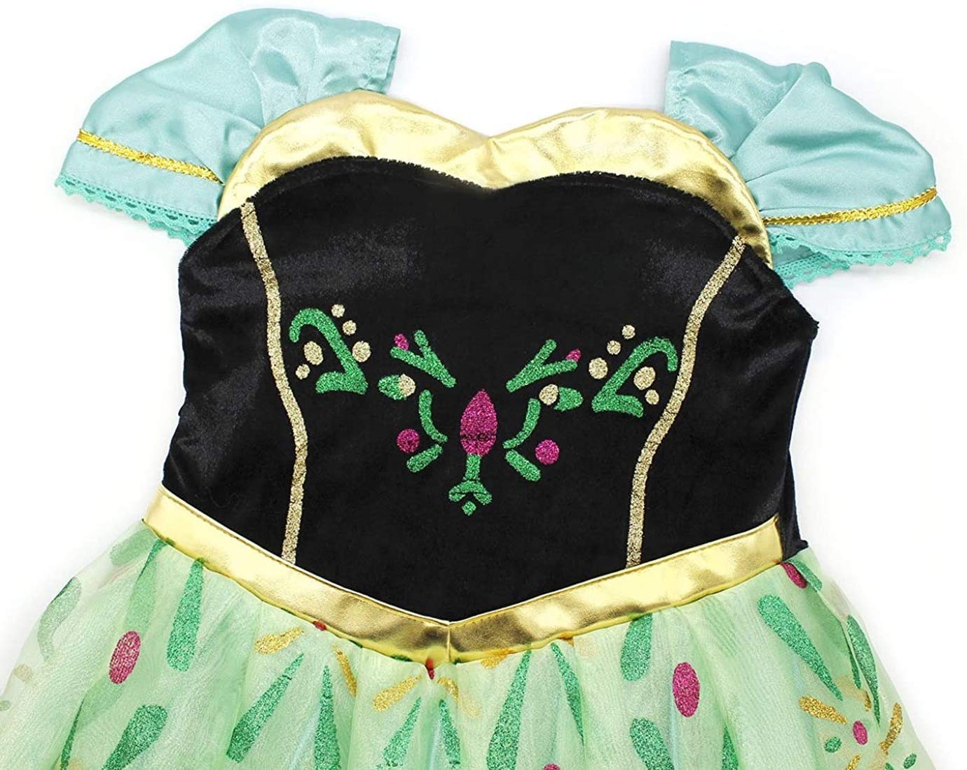 Xinfenglai Green Girls Cosplay Dance Dress Princess Costumes (3-4T)