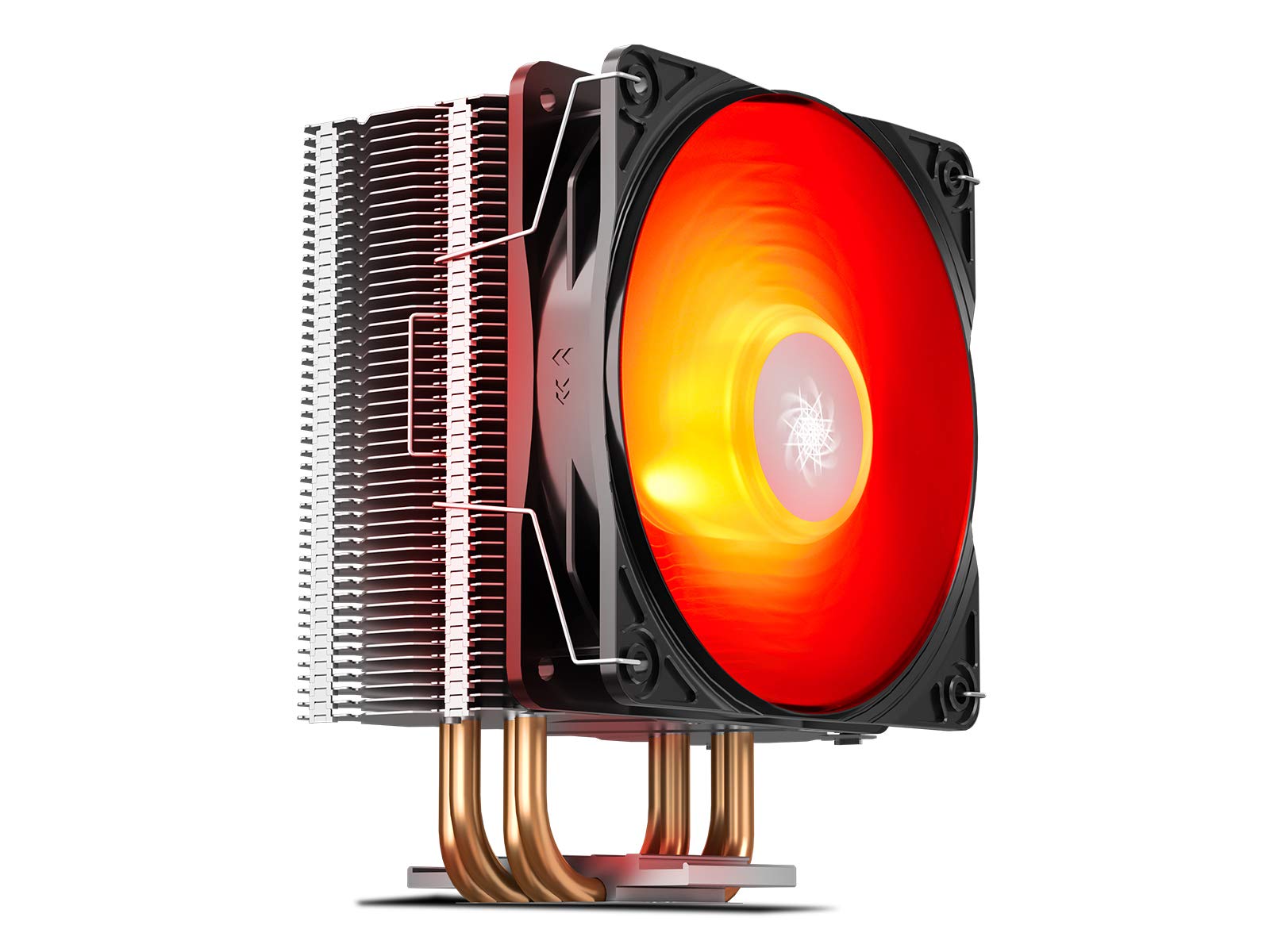 DEEP Cool GAMMAXX400V2 Red CPU Air Cooler with 4 Heatpipes, 120mm PWM Fan and Red LED for Intel/AMD CPUs (AM4 Compatible) (DP-MCH4-GMX400V2-RD)