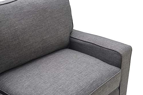 Serta Palisades Upholstered Sofas for Living Room Modern Design Couch, Straight Arms, Soft Fabric Upholstery, Tool-Free Assembly, 73" Sofa,Grey