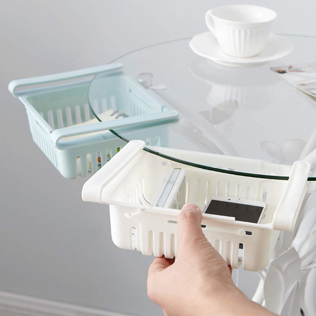 Toxz Refrigerator Storage Rack Food Preservation Compartment,Refrigerator Save Space Drawer Shelf Plate Layer,Drawer Parition Storage,Kitchen Article Storage Shelf,20.5 x 16.4 x 7.6cm