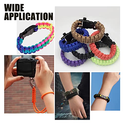 PH PandaHall Jig Bracelet Maker Kit Wristband Maker with 8 Parachute Cords and 8 Quick Release Buckles Adjustable Length Braiding Weaving DIY Craft Tool Kit for Friendship Bracelets Jewelry Making