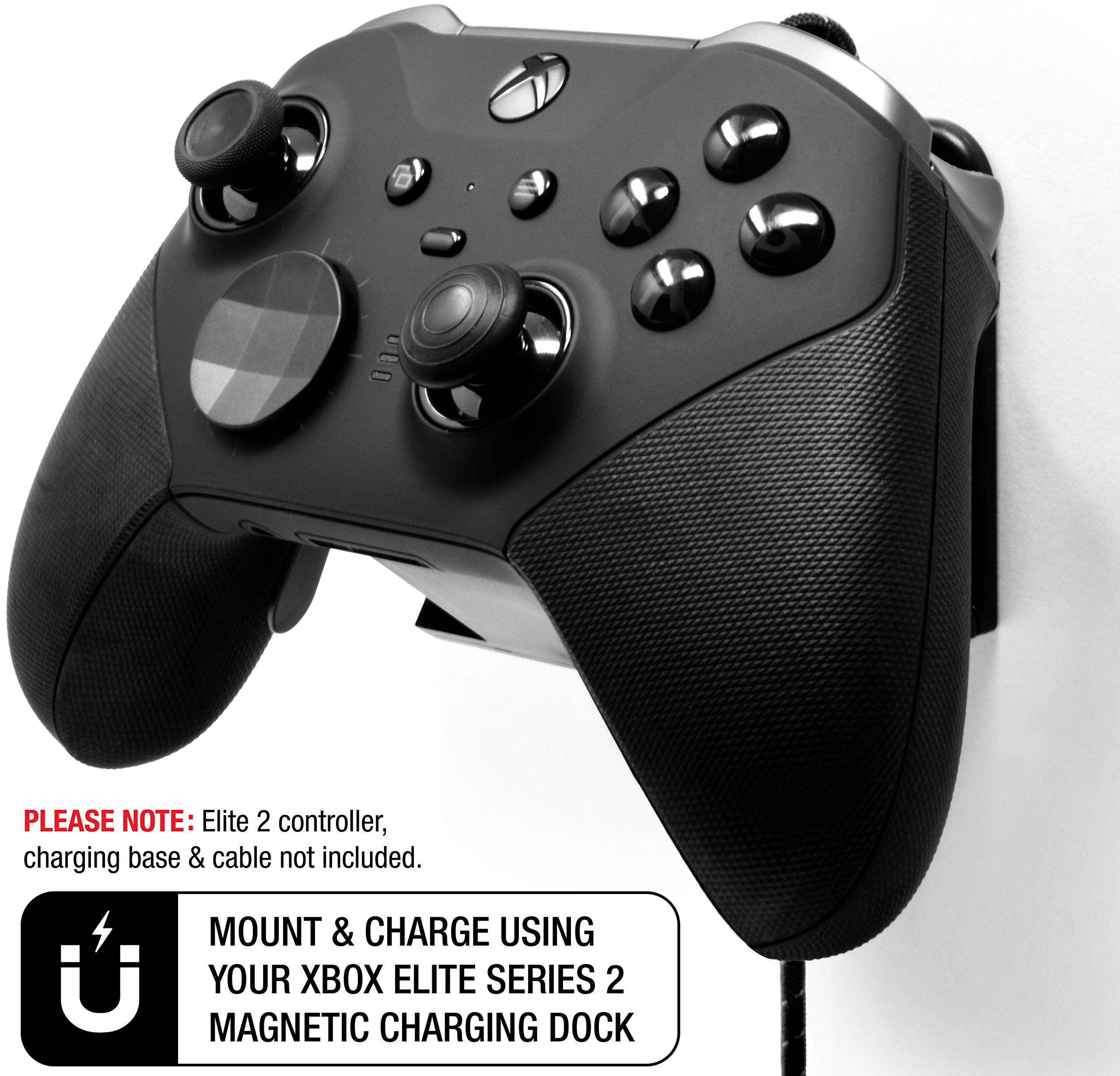 Floating Controller Wall Mount Stand Holder for Xbox Elite Series 2 Magnetic Charging Base - Foamy Lizard (Charging Dock, Controller & Cable are NOT Included) NOT Designed for Elite v1 or Series X/S