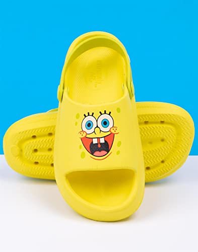 SpongeBob Squarepants Sliders Kids Yellow Animated Character Sandals