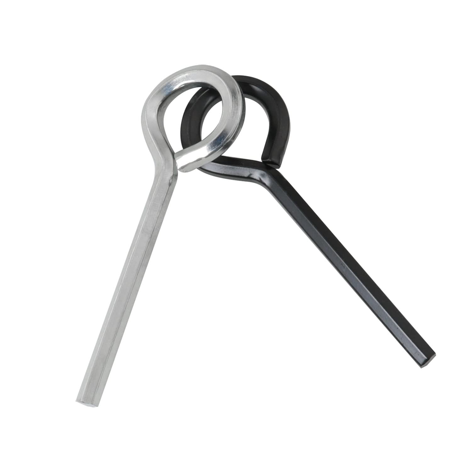 DGBRSM Allen Wrench Door Key 6pcs 5/32 Inch Hex Dogging Key with Full Loop for Push Bar Panic Exit Devices (3 x Black + 3 x Silver)