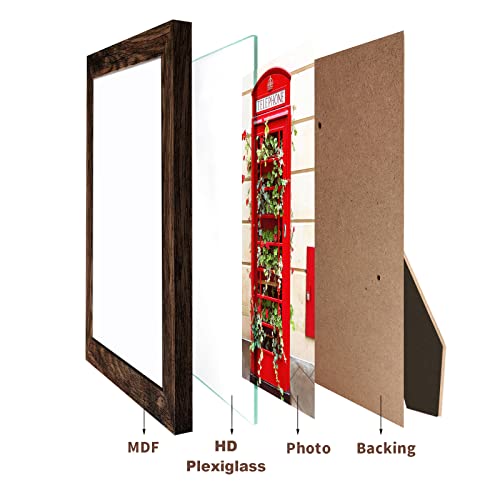 SESEAT 8x10 Picture Frame Rustic Brown, Display Pictures for Wall and Tabletop, 1 Pack