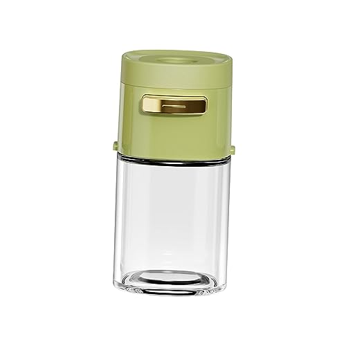 MagiDeal Measuring Seasoning Bottle, Salts Pepper Shaker, Glass Metering Spice Salts Paprika Pepper Cumin Powder Sugar Dispenser, Green