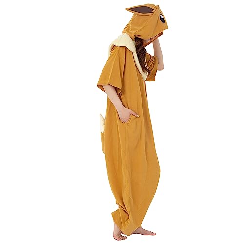 SAZAC Kigurumi - Pokemon - Eevee - Summer Onesie Jumpsuit Halloween Costume (X-Large)
