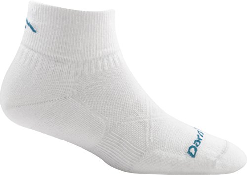 Darn Tough Women's Vertex Quarter Ultra Light Running Socks White Size Small