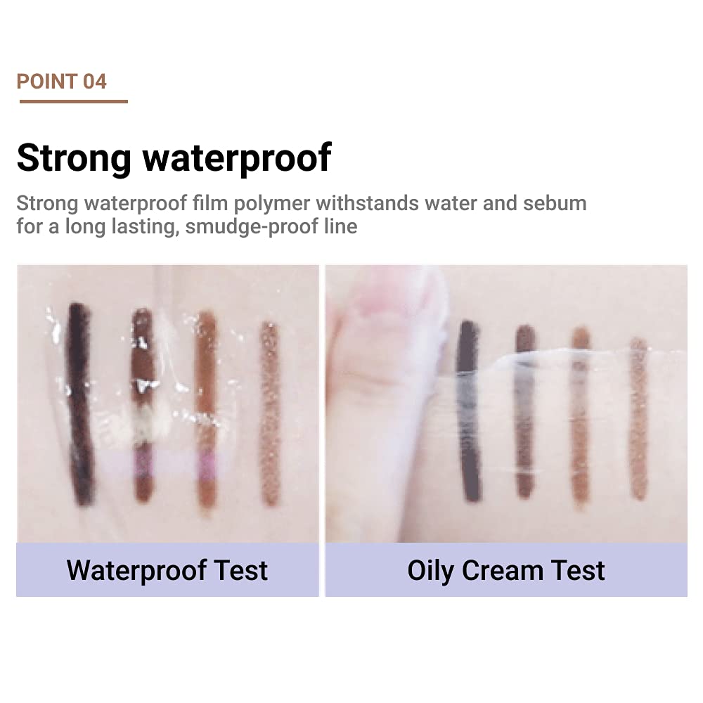 ETUDE Proof 10 Gel Pencil Liner 0.3g (#1 Black) (21AD) | Creamy Gel Texture Eyeliner with Wearable Shades to Create Precise Line Eye Makeup without Efforts