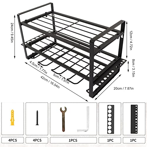 Garage Tool Storage Shelf Power Tool Organizer 50KG Load Bearing Wall Mounted for Factory