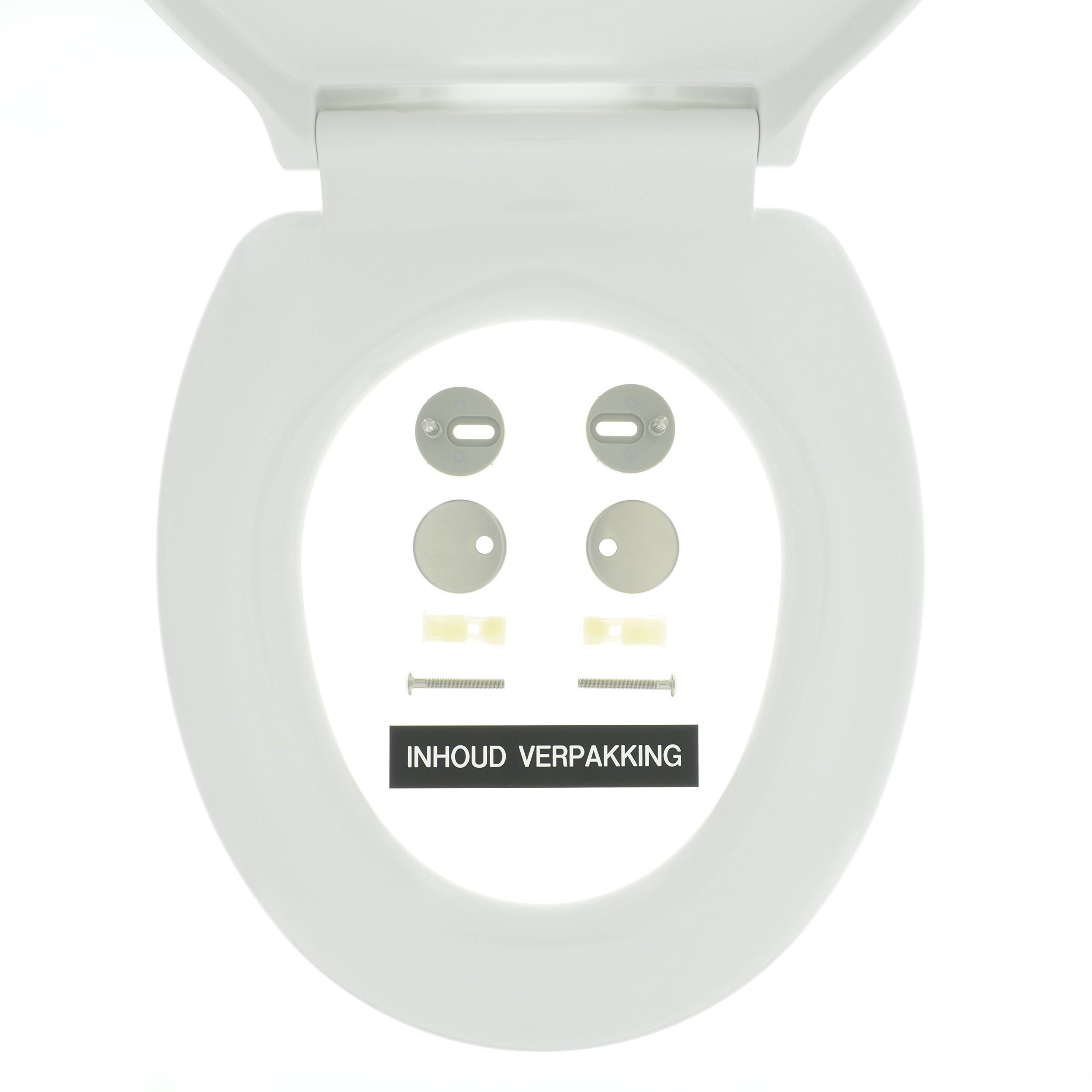Tiger Burton Toilet Seat, Duroplast, White, 37.3 x 5.5 x 44.2 cm