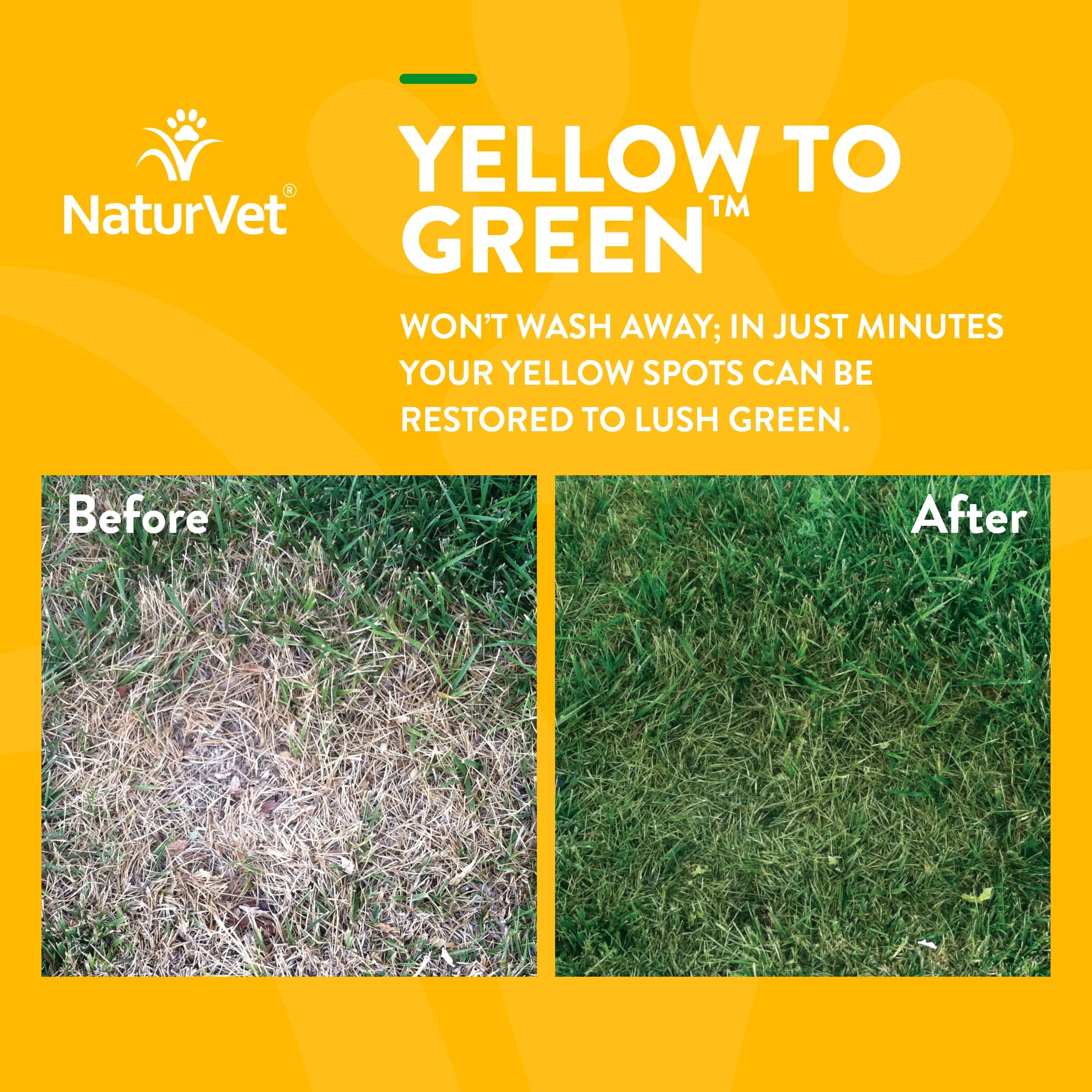 NaturVet Yellow to Green Lawn Pet Spot Remover Spray, 32-Ounce
