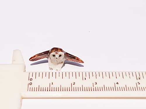 SSJSHOP Baby Owl Micro Tiny Dollhouse Figurines Hand Painted Ceramic Animals Collectible Gift Home Garden Decor