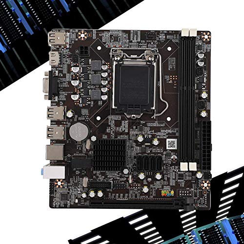 Desktop Motherboard for Intel H81, CPU for Intel LAG 1150 2DDR3 1600/1333/1066Mhz Memory 1PCI EĆ16 Motherboard with SATA 2.0 USB 2.0 Support VGA& Dual Output
