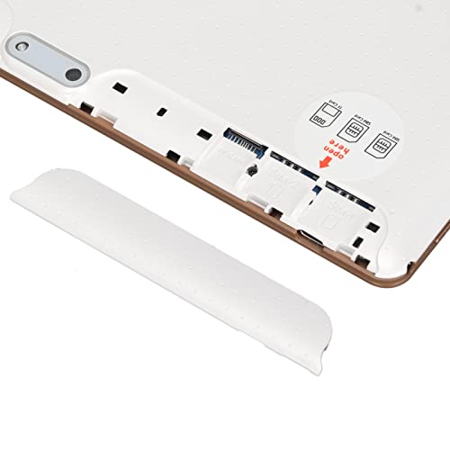 HD Tablet, White Octa Core MT6753 Dual SIM, Dual Standby Tablet PC for Office Entertainment (US Plug)