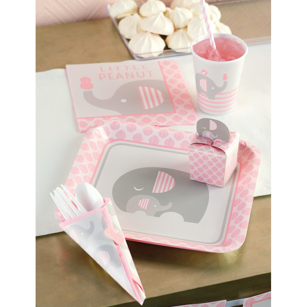 Creative Converting 96Count Dessert/Small Square Paper Plates, Little Peanut- Girl, , Little Peanut - Girl