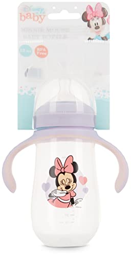 Disney Sippy Cups for Toddlers, Learner Sippy Cups for Kids with Pacifier, BPA-Free Trainer Cup with Handles, Leak-Proof Minnie Mouse and Mickey Mouse Sippy Cups, Perfect Unisex Gift for Children