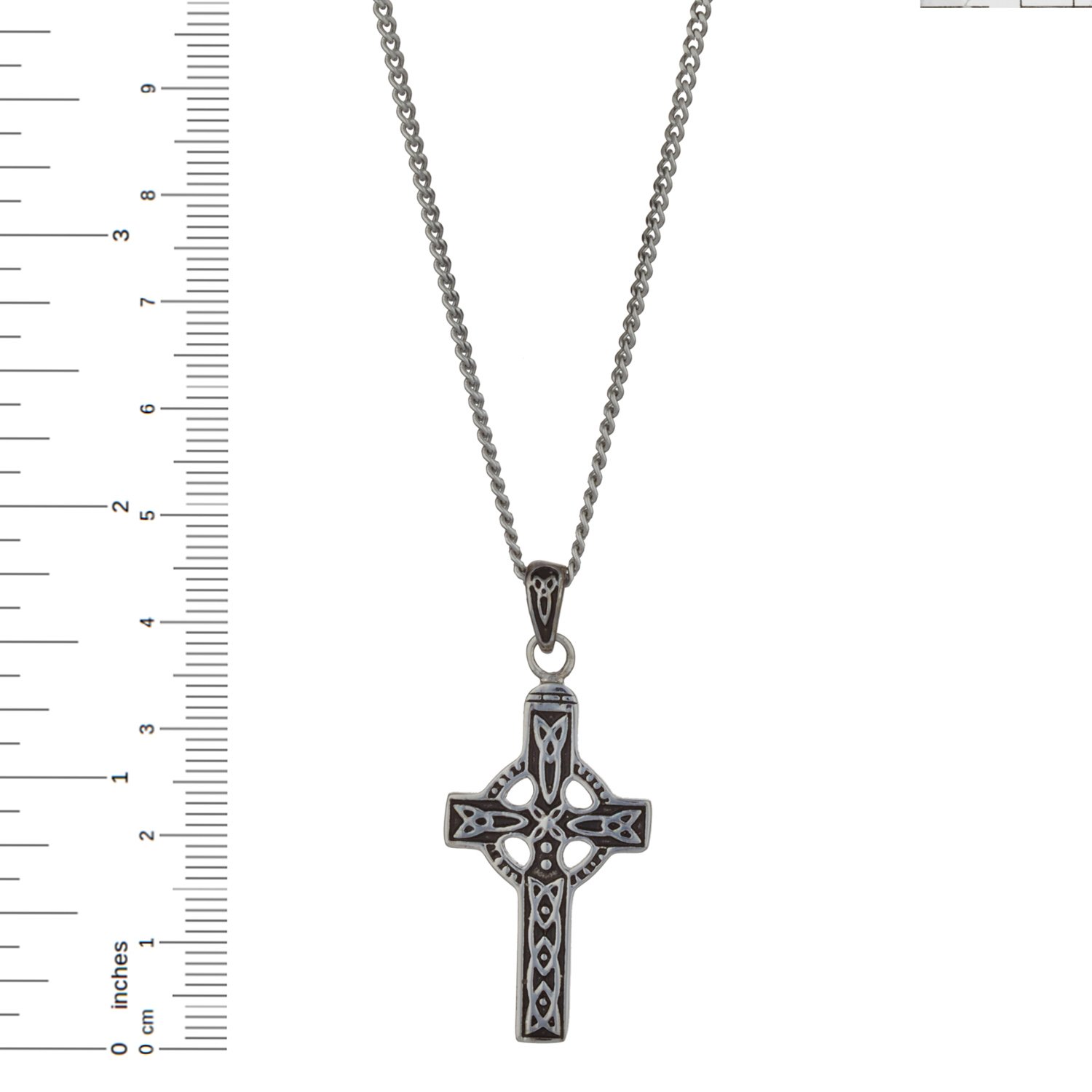 Connemara Jewelry [S44117] Sterling Silver Celtic Cross Pendant with 18" Silver Chain