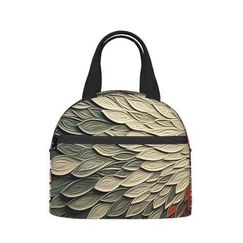 DEHIWI Abstract Artwork Lunch Bag For Women Men Reusable Insulated Lunch Box Lunch Cooler Tote Bag For Work Picnic Travel