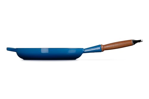 Le Creuset Enameled Cast Iron Alpine Wood Handle Fry Pan, 10.25", Marseille