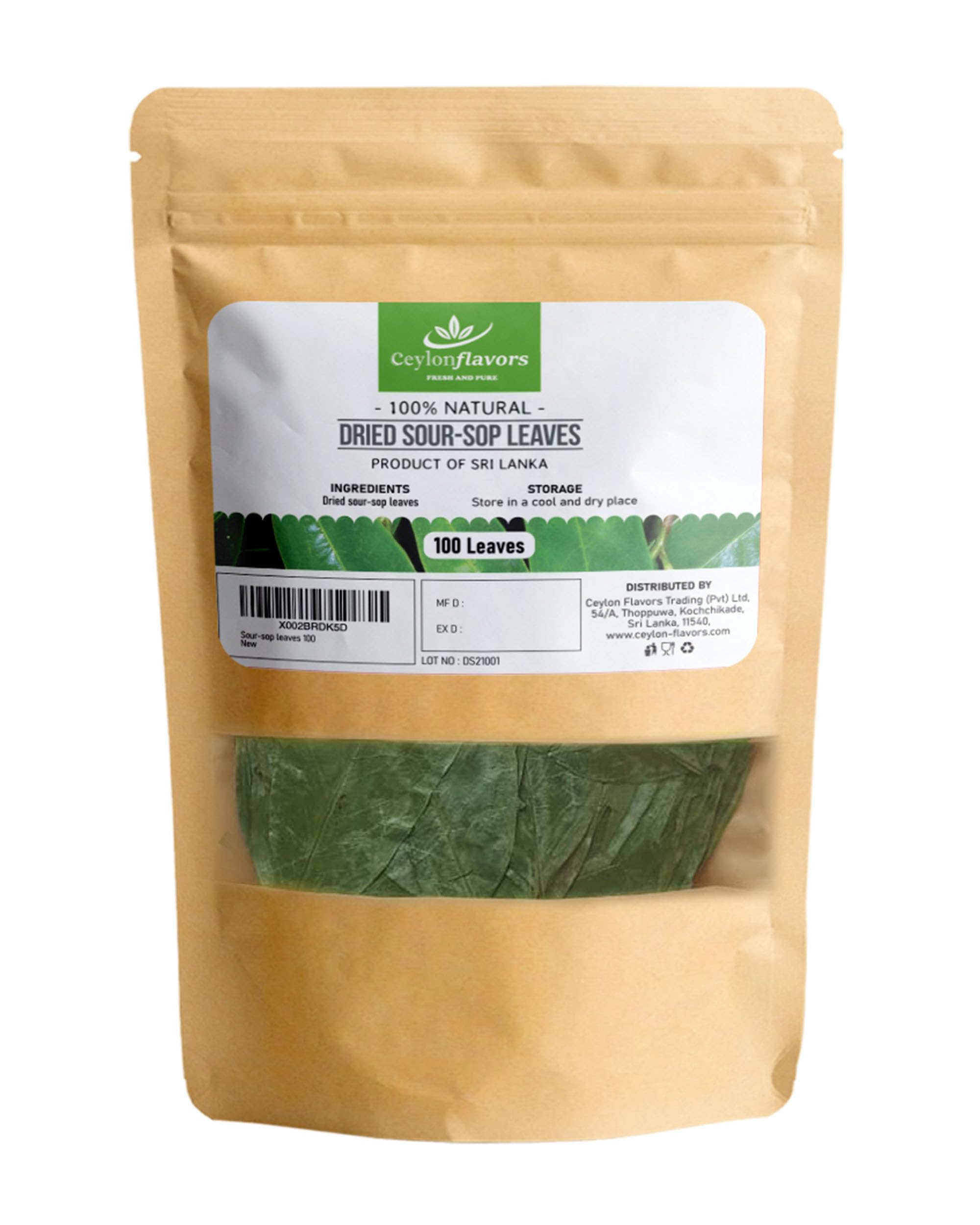 Dried Soursop Leaves From Ceylon Sri Lanka| 100 Leaves