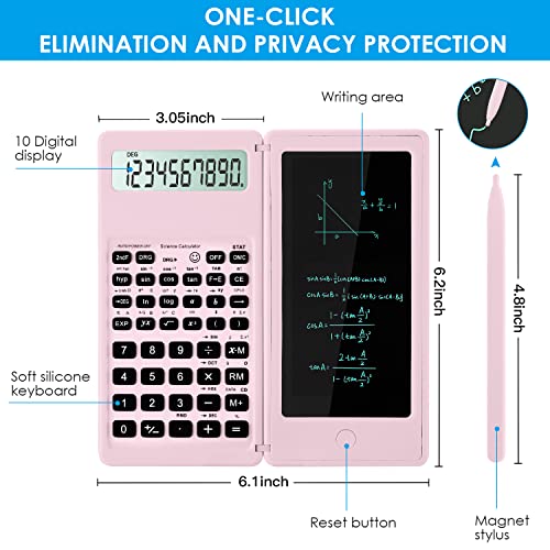 Scientific Calculators,IPepul Multi-functional Pink Kawaii Calculator with Algebra, Trigonometry, and Calculus, Suitable for Students, Teachers, &Business Professionals, lead for School supplies（Pink）