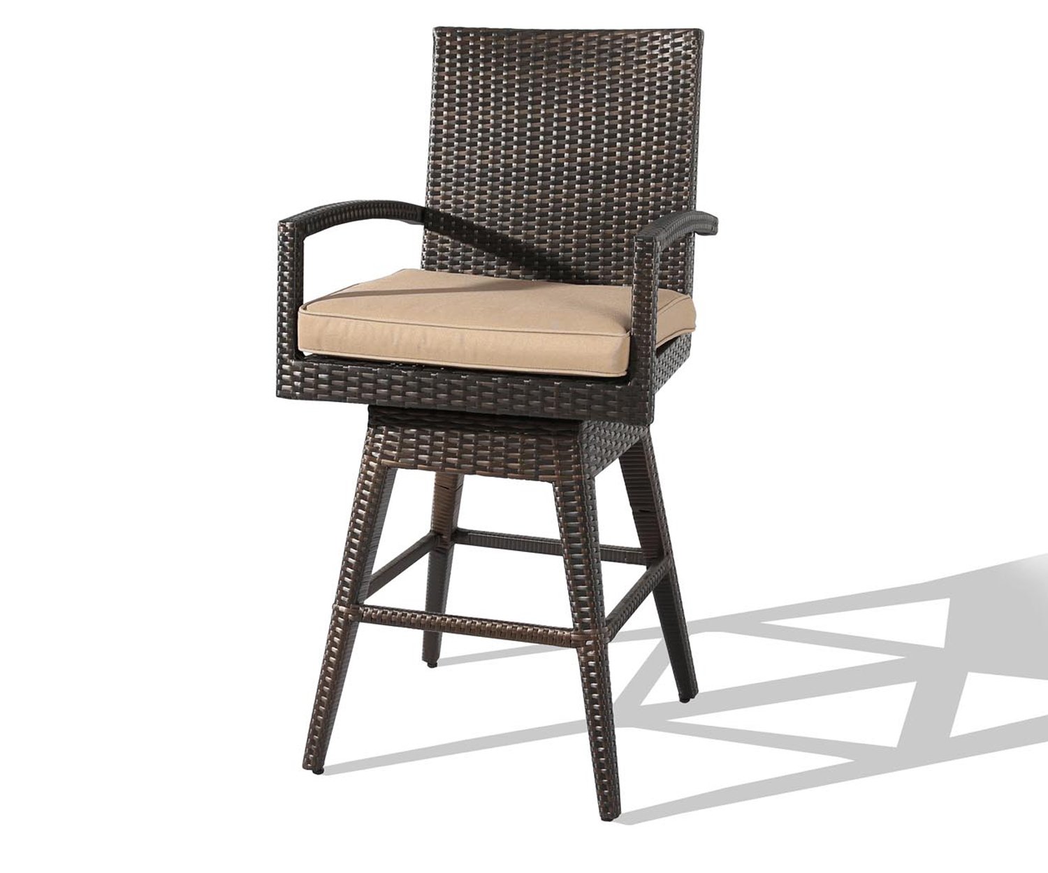Ulax Furniture Outdoor Wicker Bar Height Stools