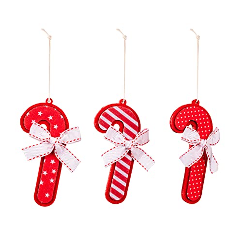 Mini Christmas Tree Decoration Kits, Red Felt Christmas Tree Ornament Kits, Christmas Tree Decoration Includes Hanging Stockings Cane Glove for Christmas Tree Decorations Wynott