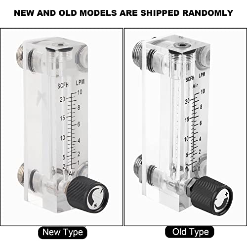 Gas Flow Meter,Boxwizard Oxygen Flow Meter Lzm6T Acrylic Pmma Adjustable Panel Type Gas Flowmeter 1~10Lpm 1/4"Bsp M18x1.5 Flow Meter Gas Acrylic