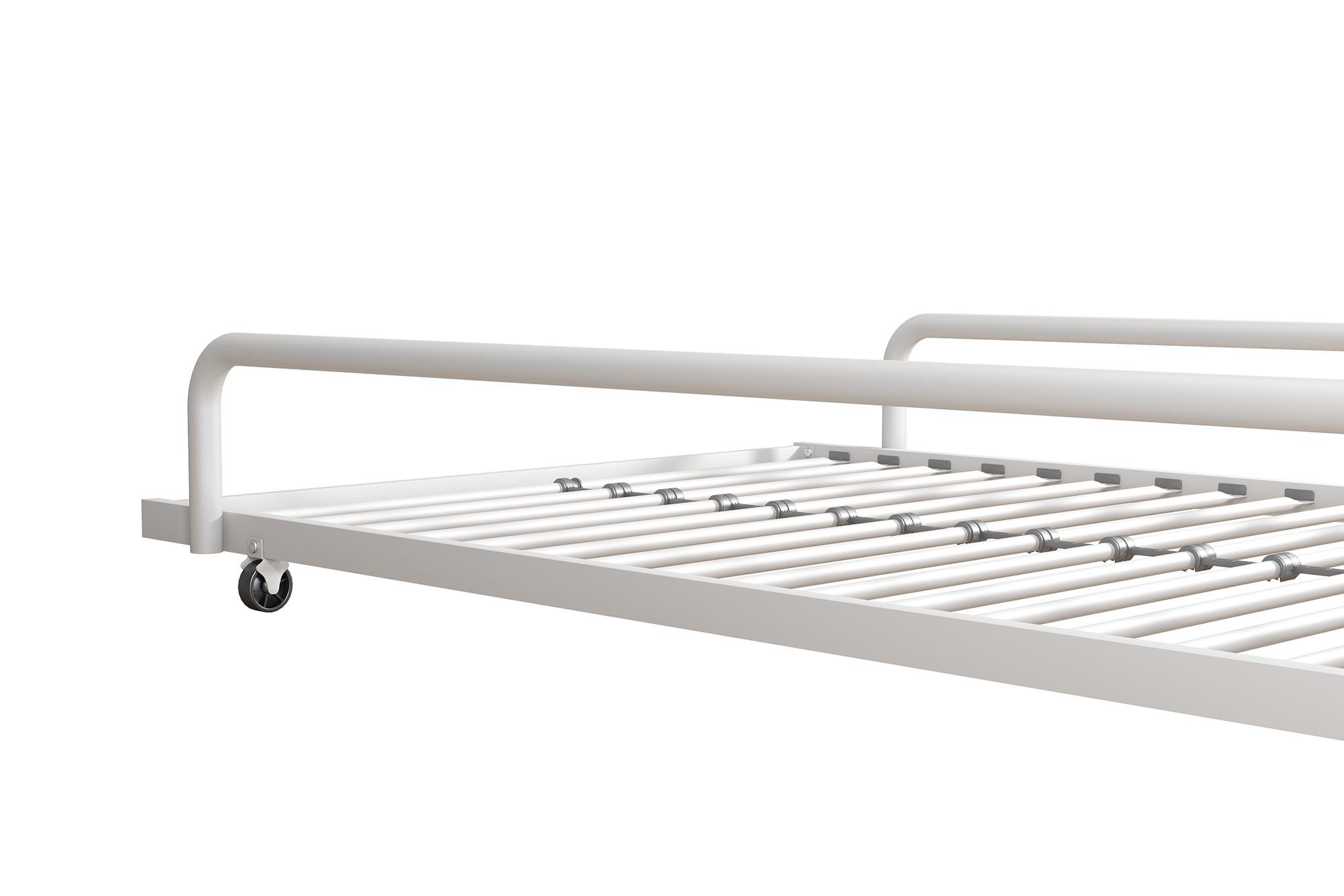 DHP Metal Trundle for Daybed Frame, Fits Twin Size, Silver