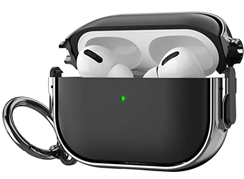 Maxjoy for Airpods Pro Case Cover(2nd/1st Generation), Lock AirPod Pro 2 Case for Women Men with Lock Keychain Protective Hard Case for AirPods Pro(2022/2019)