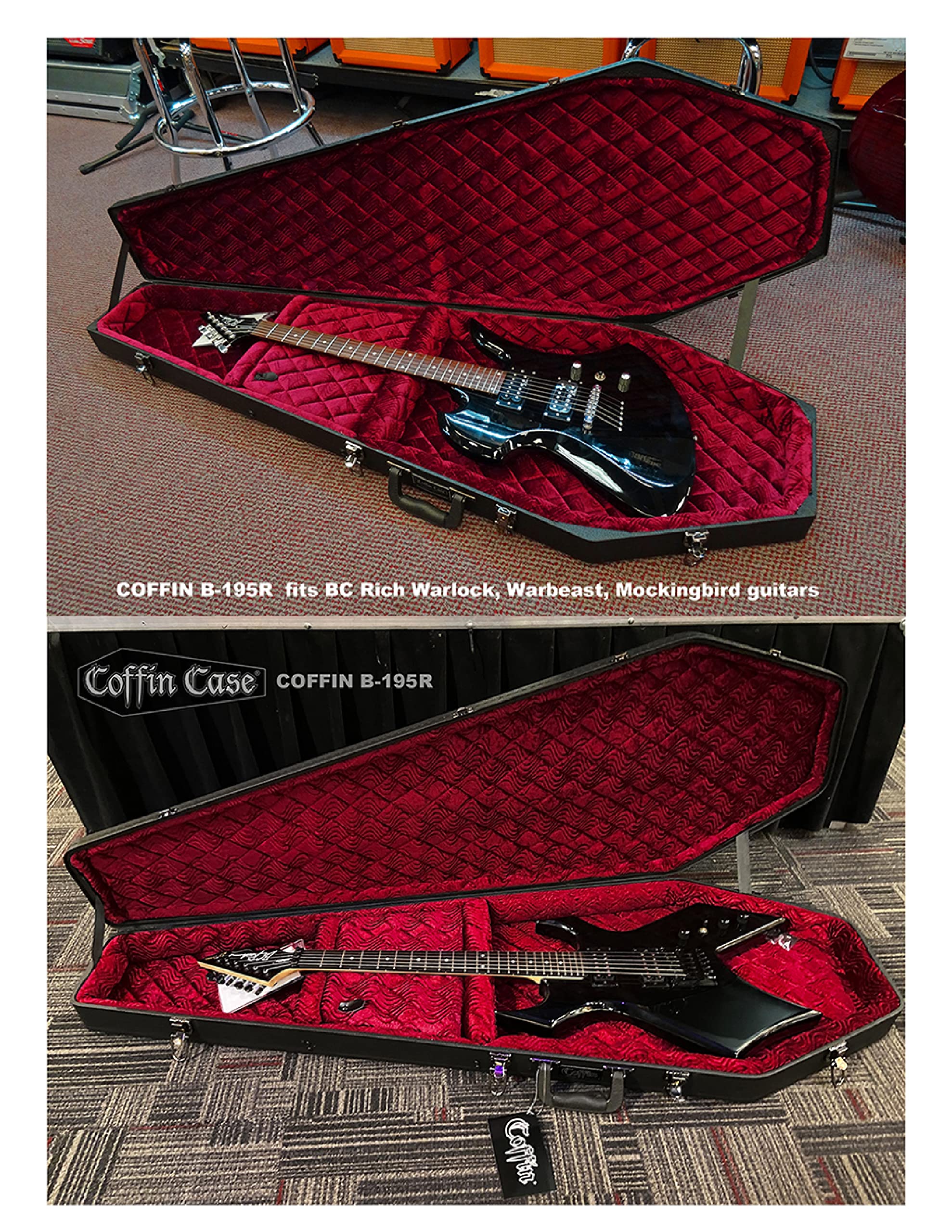 COFFIN CASES Model B-195 Bass Guitar Case