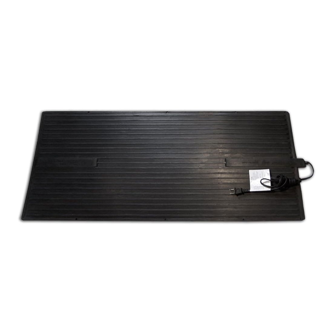 Cozy Products Electric Foot Warmer Mat-Heated Rubber Pad, Small Portable Floor Heater, for Home, Office, Garage, Car Use, 135 Watts, 8 lbs, 36.5" x 16" x 0.25", Black