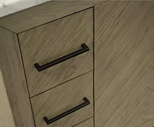 Peyton 48-inch Bathroom Vanity (Carrara/Gray Oak): Includes Gray Oak Cabinet with Stunning Carrara Marble Countertop and White Ceramic Sink