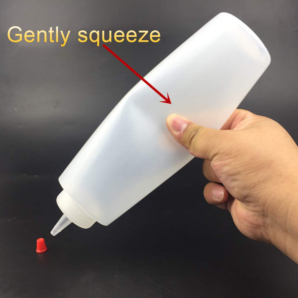 Gaweb Squeeze Bottle, 816oz Clear Squeezes Condiment Bottles Sauces Ketchup Syrup Storage Container One Color 16oz
