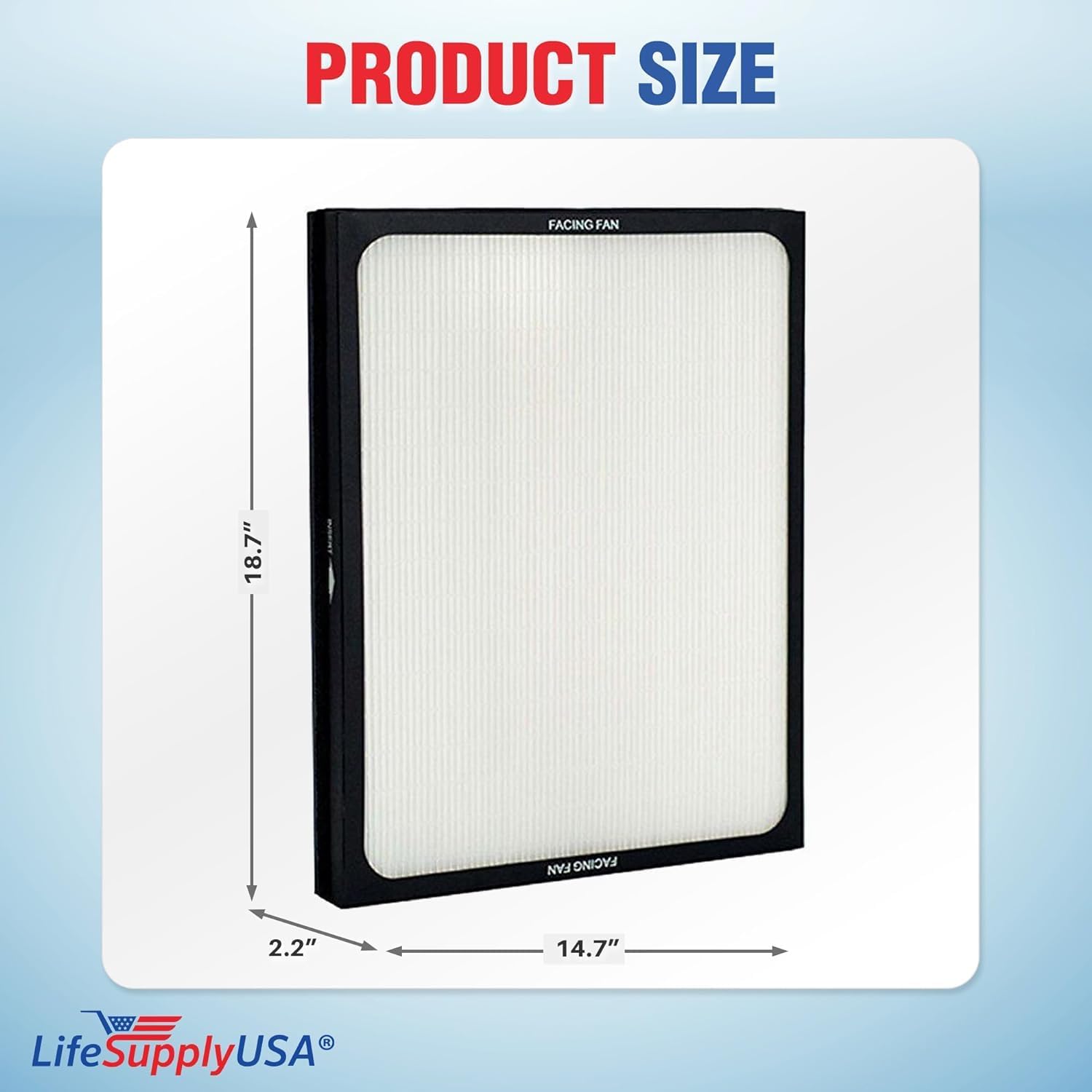 True HEPA Air Cleaner Filter Replacement Compatible with Blueair 200 SmokeStop 201, 203, 215B, 250E, 270E, and 303 Air Cleaners by LifeSupplyUSA (1 Pack)