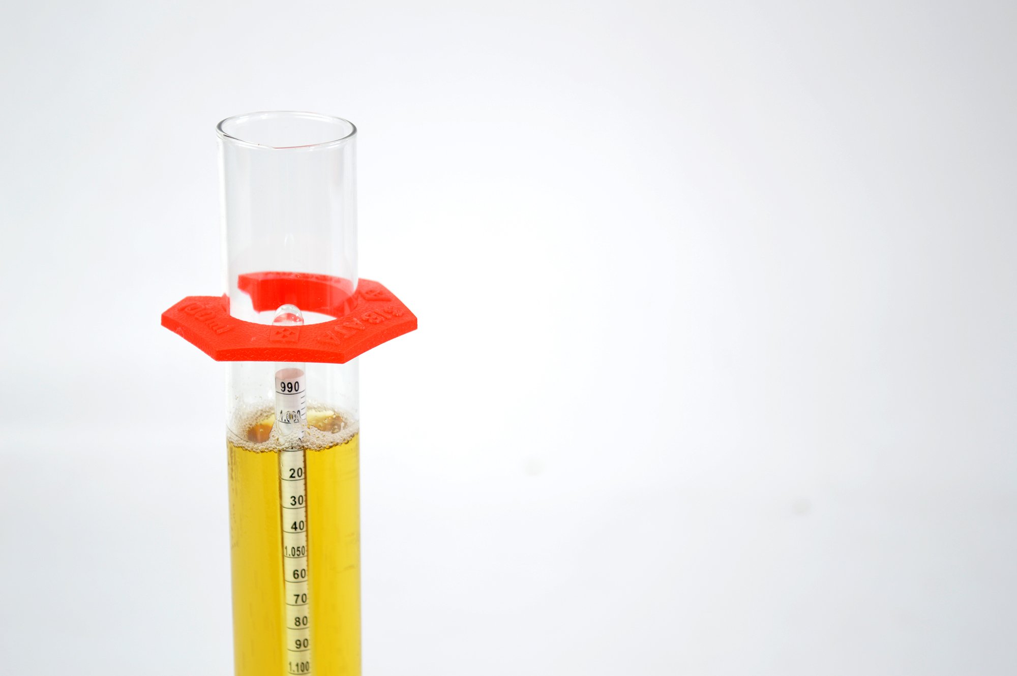 Triple Scale Hydrometer and 13" Glass Hydrometer Test Jar with Stand with Safety Bumpers Home Brewing Beer Brewing Wine Making