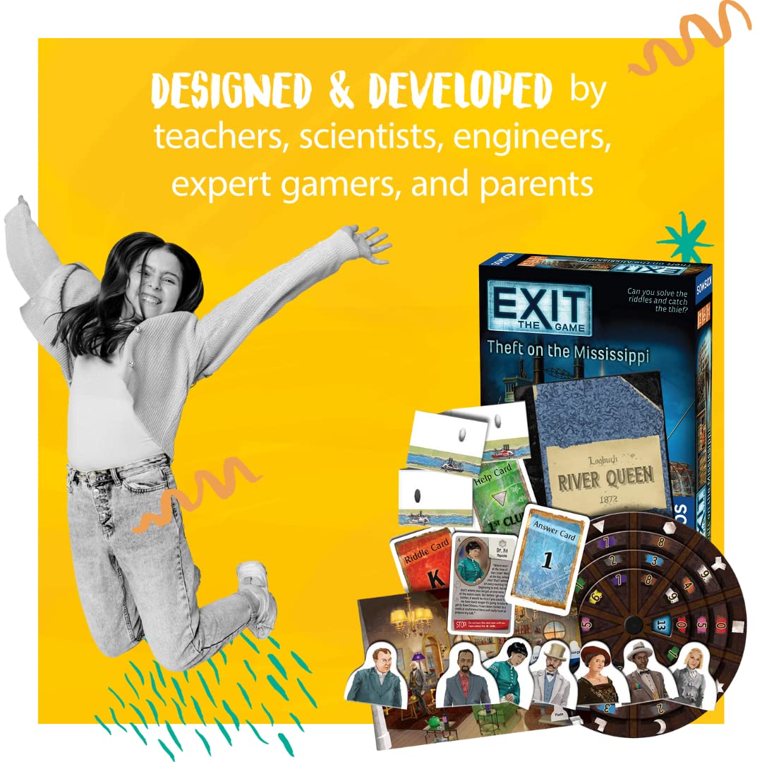 EXIT: Theft on The Mississippi | Escape Room Game in a Box| EXIT: The Game β A Kosmos Game | Family β Friendly, Card-Based at-Home Escape Room Experience for 1 to 4 Players, Ages 12+