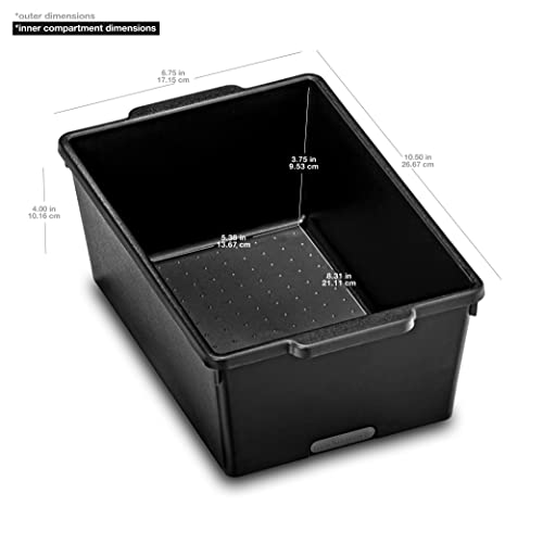 madesmart Antimicrobial Classic Small Deep Bin, Carbon