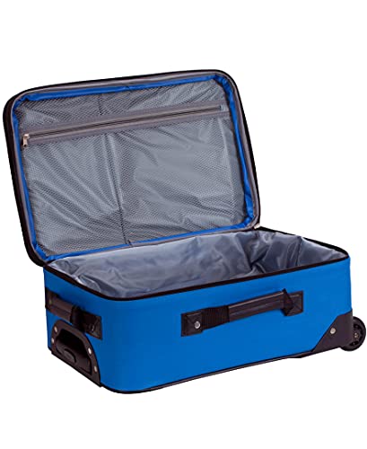 Rockland Fashion Softside Upright Luggage Set,Expandable, Blue, 2-Piece (14/19)