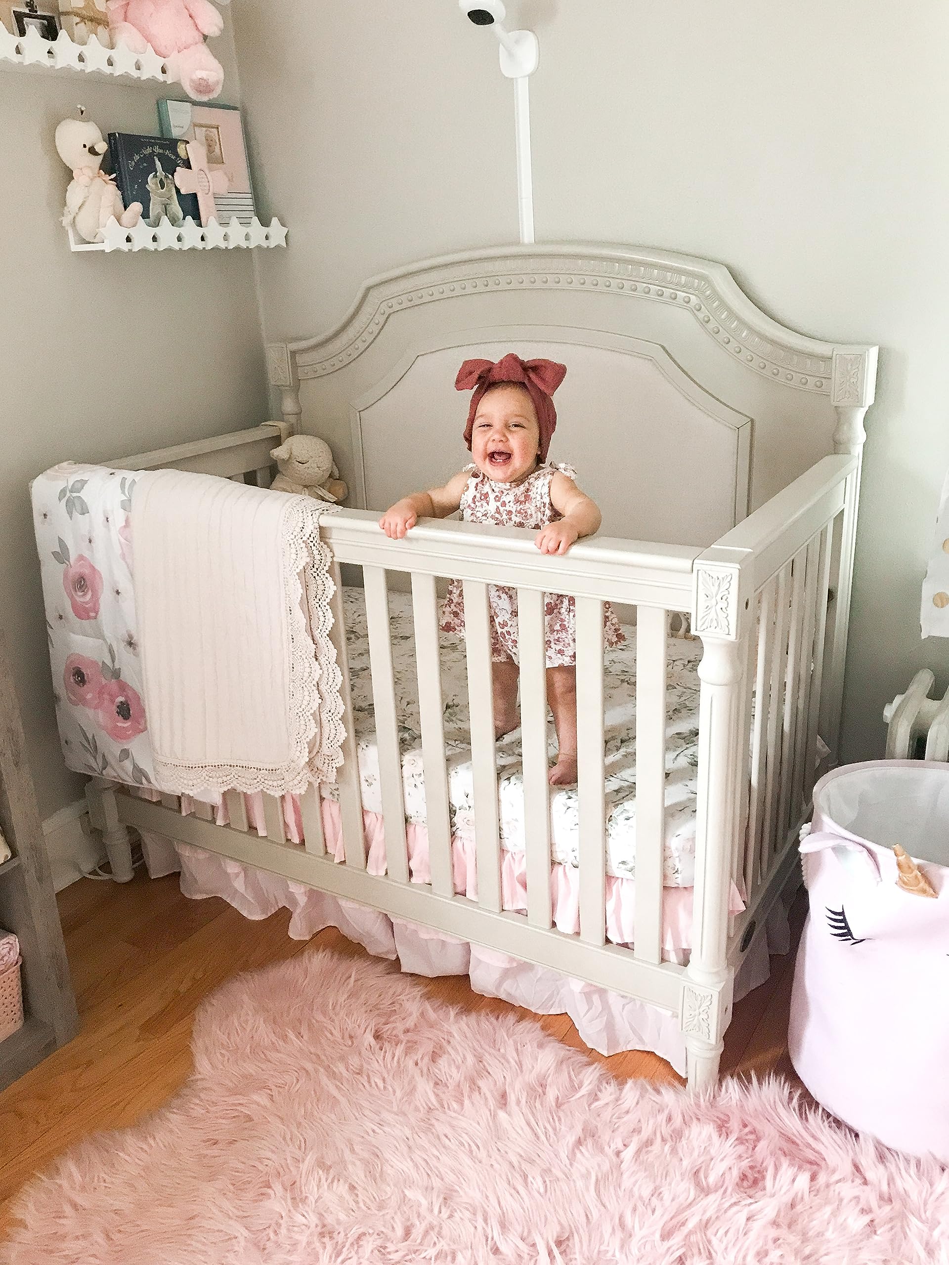 Evolur Julienne 5-in-1 Convertible Crib in Cloud, Greenguard Gold Certified , 55.5x31.2x51.5 Inch (Pack of 1)