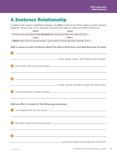 Scholastic Success with Writing Grade 4 Workbook