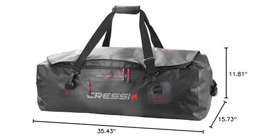 Cressi Waterproof Bag for Scuba Freediving Equipment - 135 Liters Capacity | GORILLA PRO XL quality since 1946