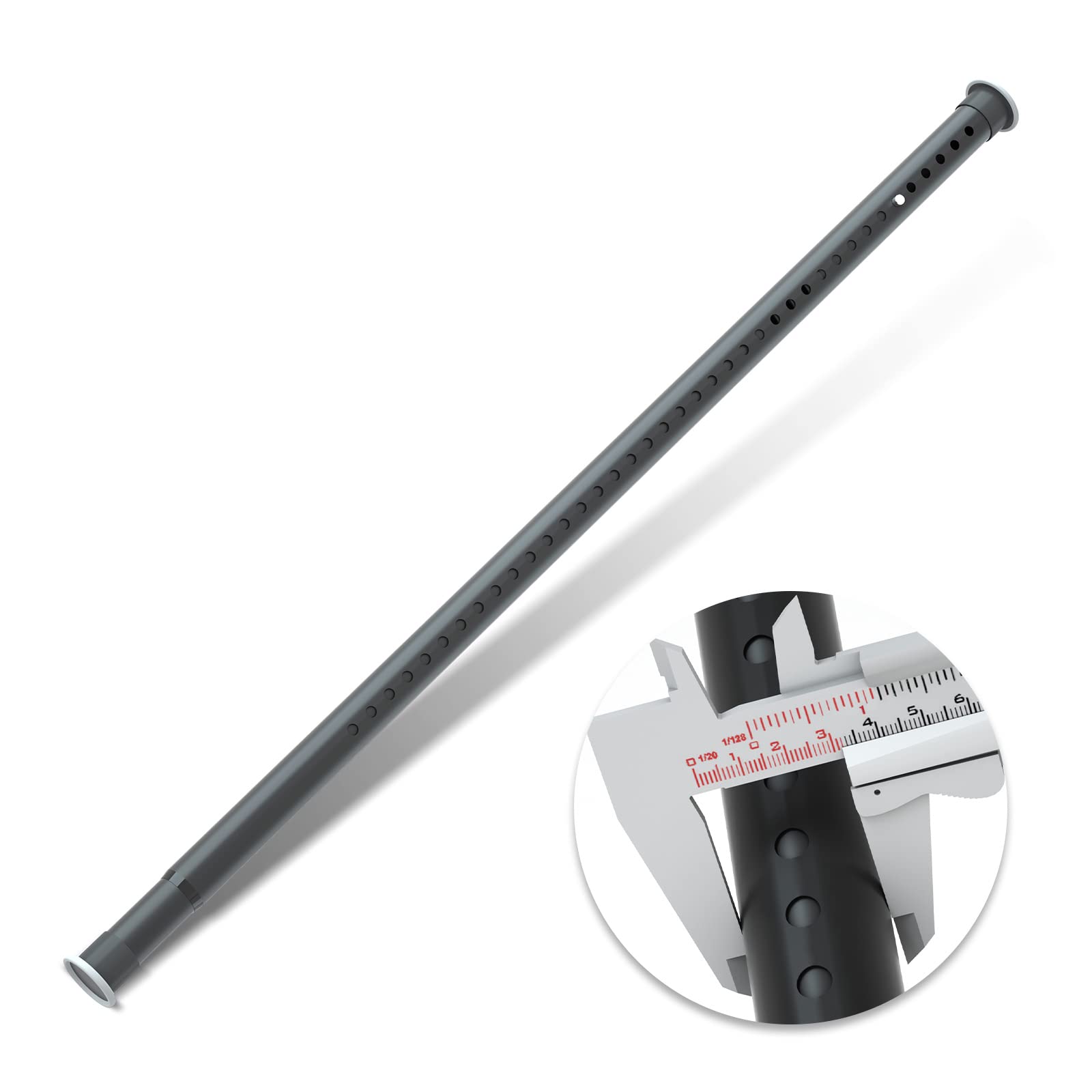 CONQULITY Sliding Glass Door Security Bar, Adjustable Sliding Door Security Bar - Extends from 27 inch to 43 inch (Black)