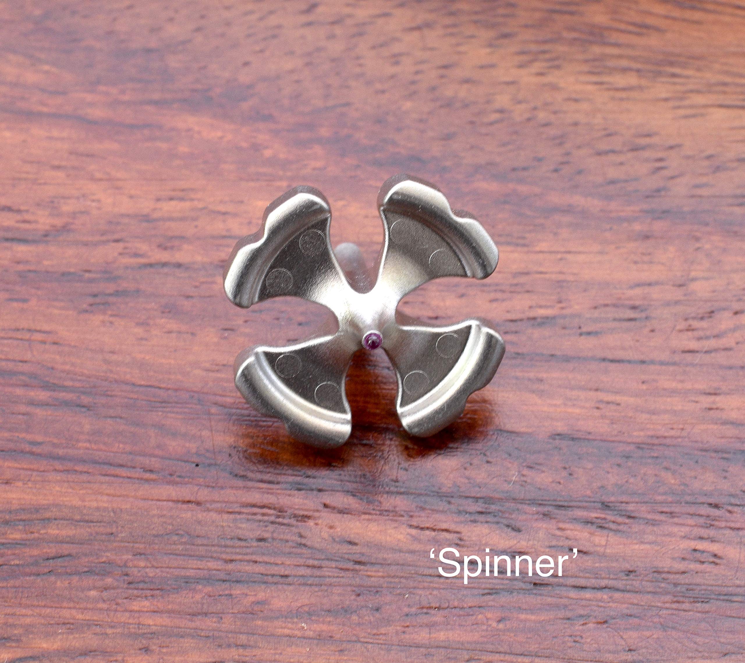 Turbo Tops Stainless Steel Spin Tops 2 Pack (Silver)