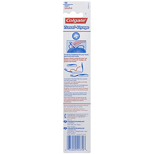 Colgate Travel Toothbrush, Soft - Colors May Vary